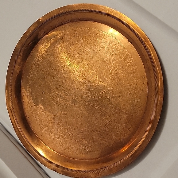 Vintage | Accents | Vintage Large Copper Metal Platetray With Belly ...